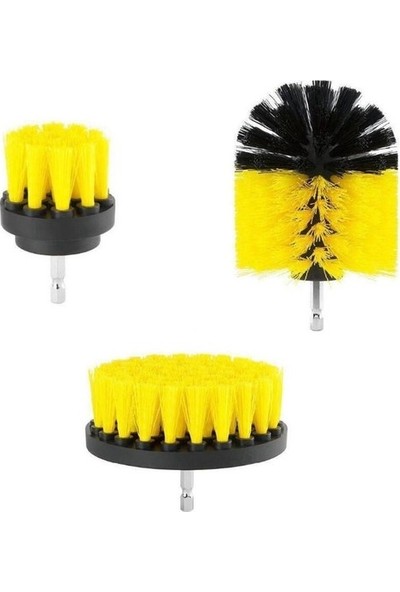 Pratik Matkap Uyumlu Temizleme Fırça Seti 3 Adet