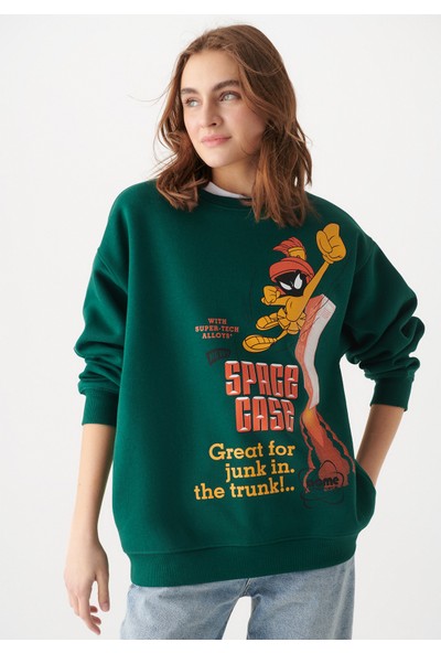 Mavi Space Case Baskılı Sweatshirt