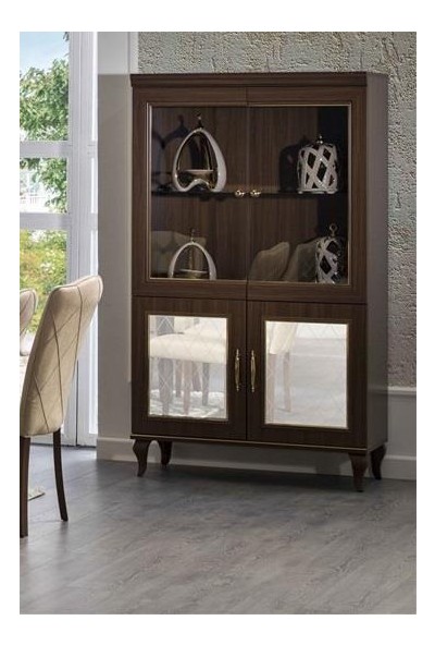 Bellona Volga Vitrin Ceviz Bellona Volga Vitrin Ceviz