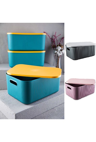 Ferhome Kapaklı Saklama Kutusu Sepet 13 lt Çok Amaçlı Dolap Içi Düzenleyici Organizer Ferhome Kapaklı Saklama Kutusu Sepet 13 lt Çok Amaçlı Dolap Içi Düzenleyici Organizer