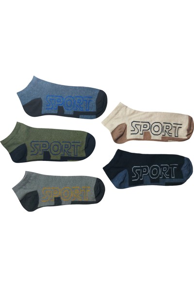 Lara Çorap 5'li Sport 4 Erkek Spor Patik Çorap (40-46) Lara Çorap 5'li Sport 4 Erkek Spor Patik Çorap (40-46)