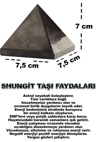 Osmanlı Doğal Taş Doğal Taş Aksesuar - Shungite Piramit