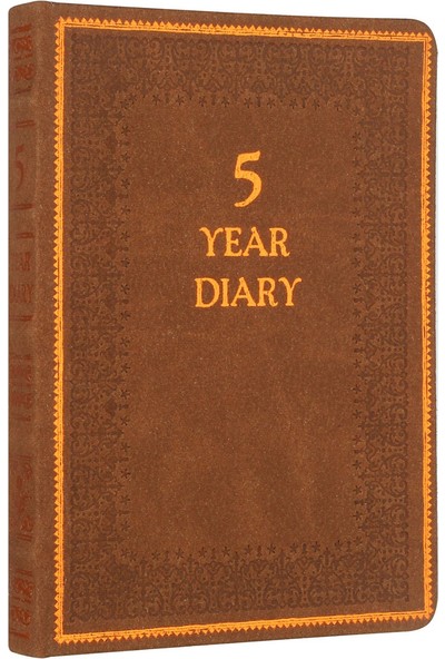 Victorias Victoria's Journals Vintage Kahverengi 5 Yıllık Tarihsiz Ajanda 11,3X16,3CM N:1083 Victorias Victoria's Journals Vintage Kahverengi 5 Yıllık Tarihsiz Ajanda 11,3X16,3CM N:1083