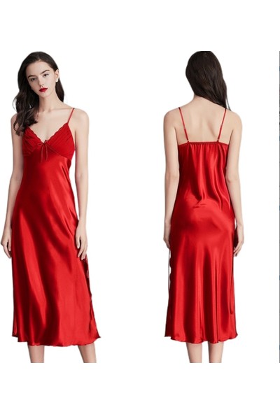 Yesledo Askili Kadin Gecelik - Kırmızı (Yurt Dışından)
