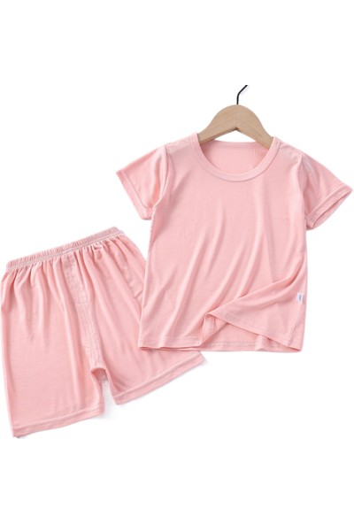 Lilac Knot Kız Çocuk Kısa Kollu Şort Pijama Takımı Pembe - (Yurt Dışından)