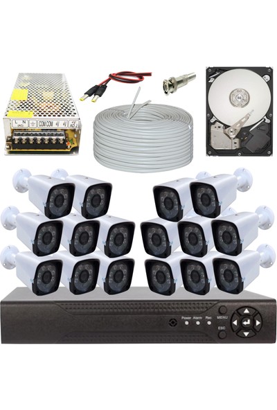Elitcam Elit 16 Kameralı Set 2mp Ahd Tvı Güvenlik Kamera Seti Elitcam Elit 16 Kameralı Set 2mp Ahd Tvı Güvenlik Kamera Seti