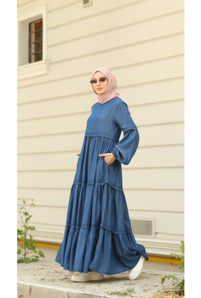 Neways Büzgülü Elbise Koyu Mavi Neways 6510 Neways Büzgülü Elbise Koyu Mavi Neways 6510