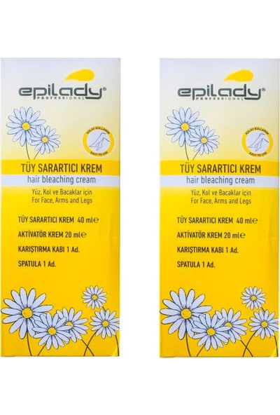 Epilady Tüy Sarartıcı Krem 40 ml x 2 Yüz,kol,bacak