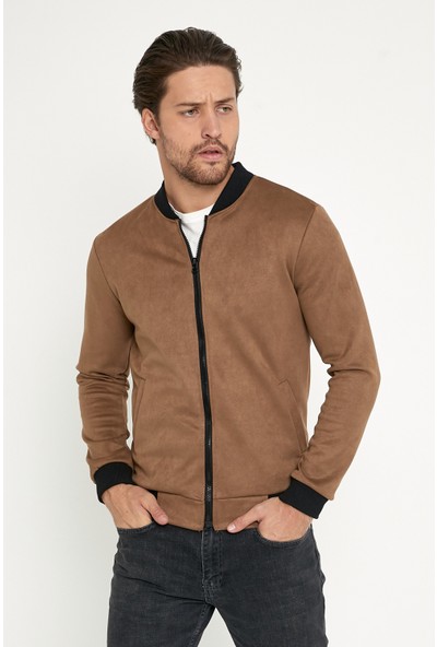 Mero Life Erkek Vizyon Mevsimlik Dar Kesim Süet Ceket Mont