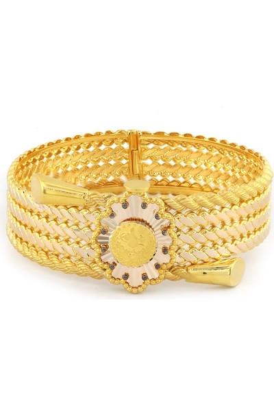 14 Ayar Turalı Kelepçeli Altın Bilezik