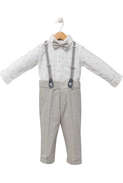 Ninovivo Pamuklu Papyonlu Pantolon Askılı Erkek Takım Elbise Ninovivo Pamuklu Papyonlu Pantolon Askılı Erkek Takım Elbise