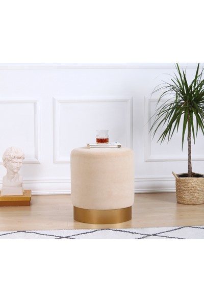 Mihra Home Smooth Puf Krem