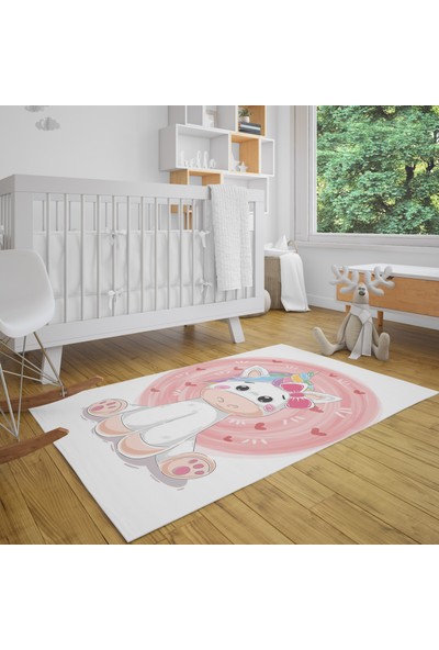 Dekomod Dekoratif Dijital Baskılı Kaymaz Taban Çocuk Halısı