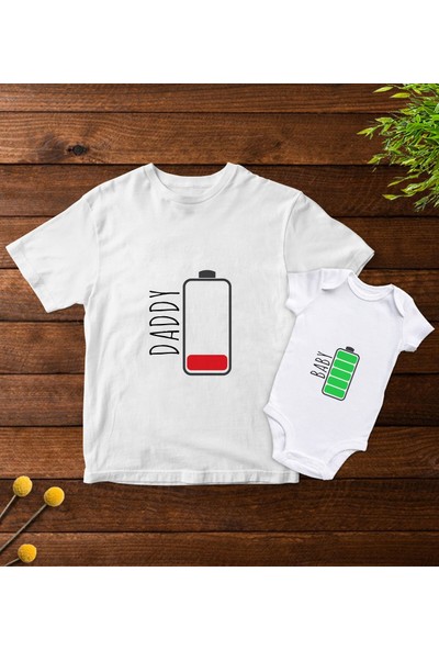 Bk Gift Baba Oğul Kombin Tshirt-Zıbın Hediye Seti -2 Bk Gift Baba Oğul Kombin Tshirt-Zıbın Hediye Seti -2