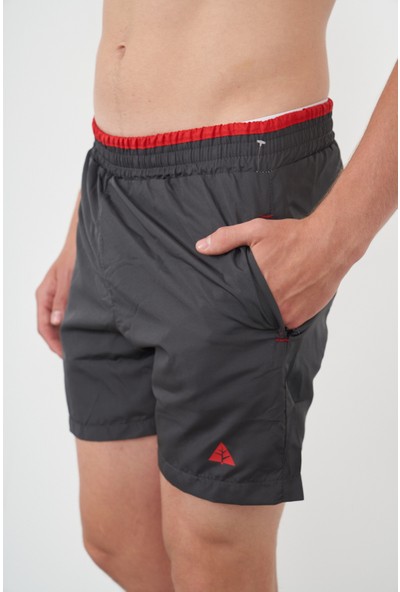 Çetinkaya Chester Polo Erkek Mikro Diz Üstü Deniz Şortu Füme Çetinkaya Chester Polo Erkek Mikro Diz Üstü Deniz Şortu Füme