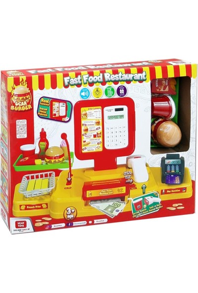 Kutulu Hamburger Restorantı Yazar Kasa Seti Kutulu Hamburger Restorantı Yazar Kasa Seti