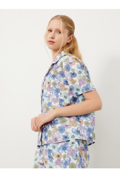 Xint %100 Pamuk Regular Fit Çiçek Desenli Gömlek Xint %100 Pamuk Regular Fit Çiçek Desenli Gömlek