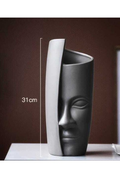 Isem Tek Yüz Vazo Büyük Boy Isem Tek Yüz Vazo Büyük Boy