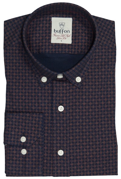 Buffon 1472 Erkek Uzun Kol Desenli Slim Fit Pamuk Gömlek Buffon 1472 Erkek Uzun Kol Desenli Slim Fit Pamuk Gömlek