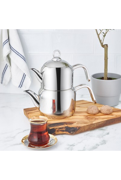 Karaca Manes Mini Çaydanlık Takımı Metal Karaca Manes Mini Çaydanlık Takımı Metal