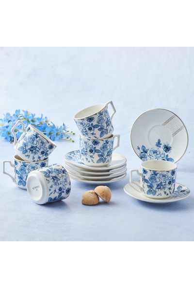 Karaca Manolya 6 Kişilik Kahve Fincan Takımı 100 ml