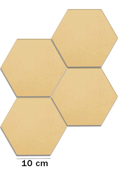Doğa Online Altıgen Kesim Altın Renkli Aynalı Pleksi Levha 1 mm x 10 cm