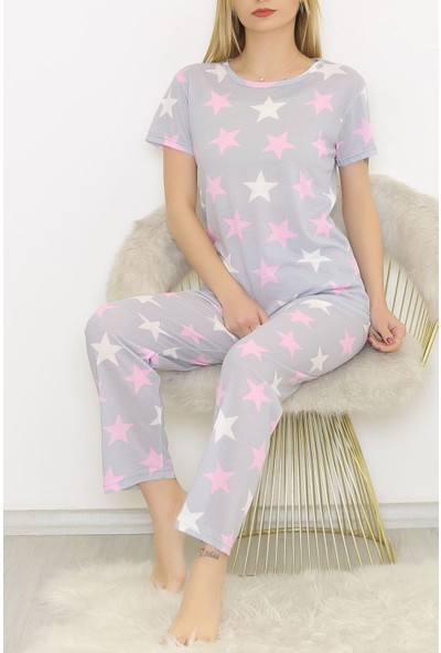 Depoxml Baskılı Pijama Takımı Fümepembe - 9085.1287.