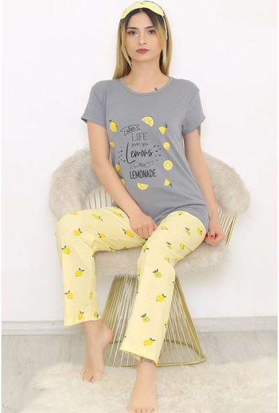 Depoxml Baskılı Pijama Takımı Fümesarı - 9085.1287.