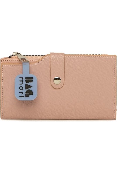 Bagmori Pudra Ince Kemerli Bölmeli Büyük Cüzdan