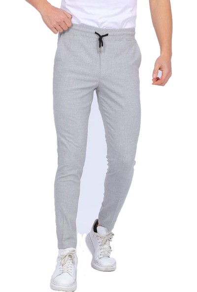 Bay Aygün 022 Paça Katlamalı Joger Düz Pantolon_açık Gri Bay Aygün 022 Paça Katlamalı Joger Düz Pantolon_açık Gri