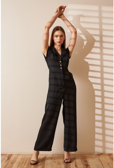 Never More Gold Düğmeli Tulum