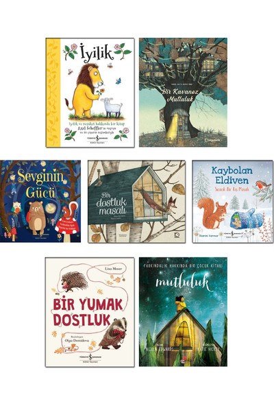Iyilik - Bir Kavanoz Mutluluk - Sevginin Gücü - Bir Dostluk Masalı - Kaybolan Eldiven - Bir Yumak Dostluk - Mutluluk - 7’li Çocuk Öykü Kitabı Seti Iyilik - Bir Kavanoz Mutluluk - Sevginin Gücü - Bir Dostluk Masalı - Kaybolan Eldiven - Bir Yumak Dostluk - Mutluluk - 7’li Çocuk Öykü Kitabı Seti