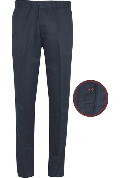 Erkek Lacivert Klasik Kesim Keten Pantolon Erkek Lacivert Klasik Kesim Keten Pantolon