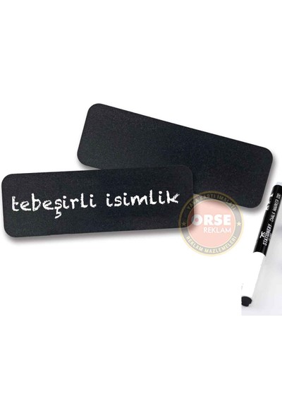 Orse Reklam Tebeşirli Yaka Kartı Mıknatıslı 10 Adet