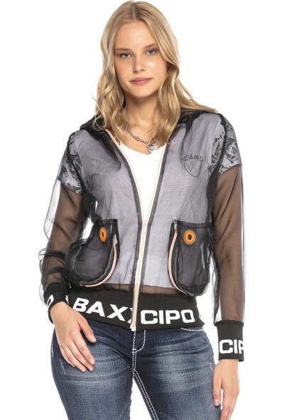 Cipo & Baxx WJ187 Fermuarlı Transparan Kapşonlu Sweatshirt Cipo & Baxx WJ187 Fermuarlı Transparan Kapşonlu Sweatshirt