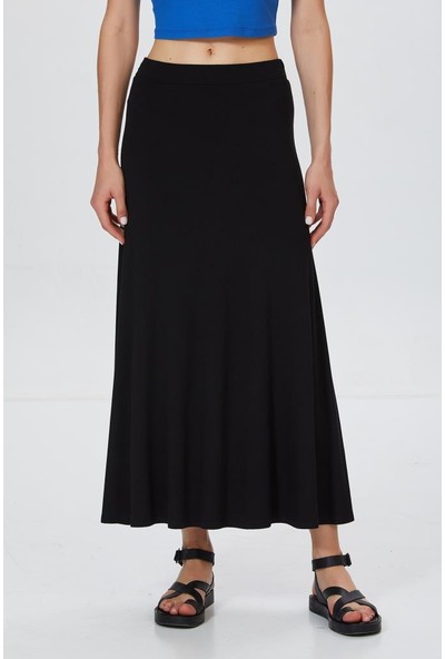 İkiler Beli Lastikli Kloş Uzun Etek 022-2008
