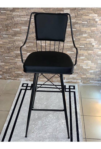 Okkored 1 Adet 75 cm Metal Ayaklı Venor Siyah Deri Bar Sandalyesi Kafe,bar,mutfak Sandalyesi Okkored 1 Adet 75 cm Metal Ayaklı Venor Siyah Deri Bar Sandalyesi Kafe,bar,mutfak Sandalyesi