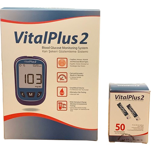Vital Vitalplus 2 Kod Gerektirmeyen Şeker Ölçüm Cihazı + Fiyatı