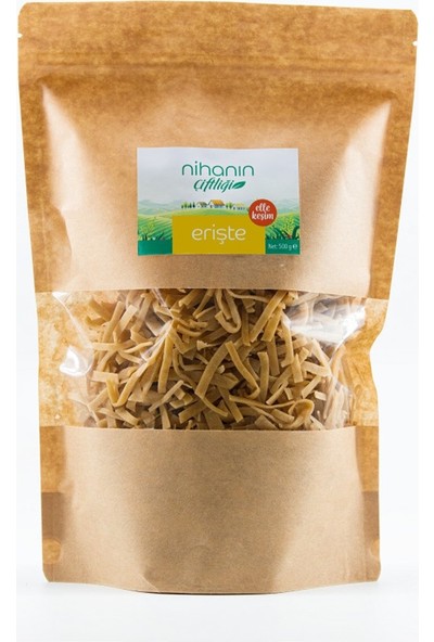 Nihanın Çiftliği Katkısız Geleneksel Organik Unlu Besin Değeri Yüksek Ev Eriştesi 500 gr (Sade) Nihanın Çiftliği Katkısız Geleneksel Organik Unlu Besin Değeri Yüksek Ev Eriştesi 500 gr (Sade)