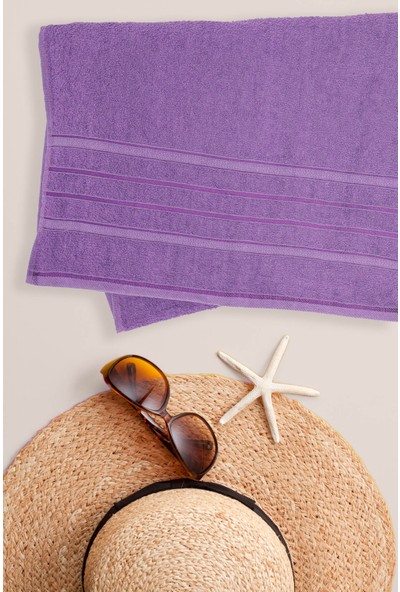 Favora 2li Şezlong Plaj Havlusu 90 x 140 cm- Mor