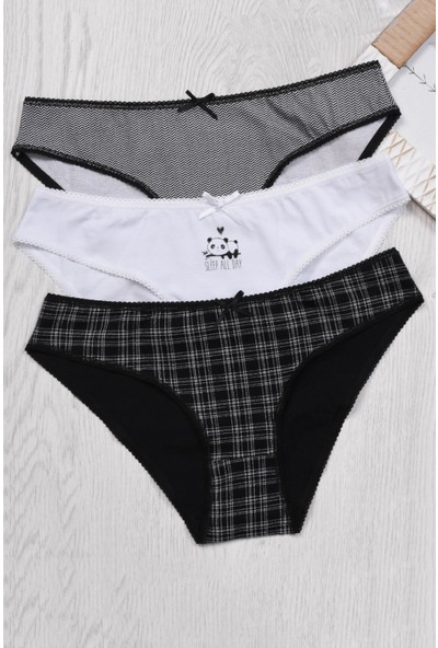 Ecrou Panda Desen 3 Lü Külot