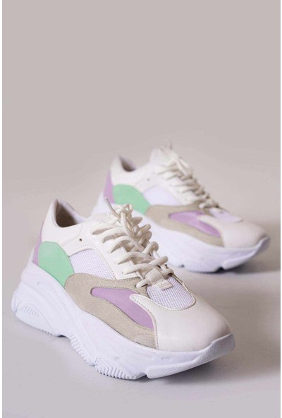 Kobal Business Kadın Beyaz Yüksek Tabanlı Renk Detaylı Sneaker Günlük Spor Ayakkabı KECSP145 Kobal Business Kadın Beyaz Yüksek Tabanlı Renk Detaylı Sneaker Günlük Spor Ayakkabı KECSP145