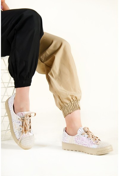 Kobal Business Hilda Beyaz Yazı Desen Mat Deri Spor Ayakkabı Kobal Business Hilda Beyaz Yazı Desen Mat Deri Spor Ayakkabı