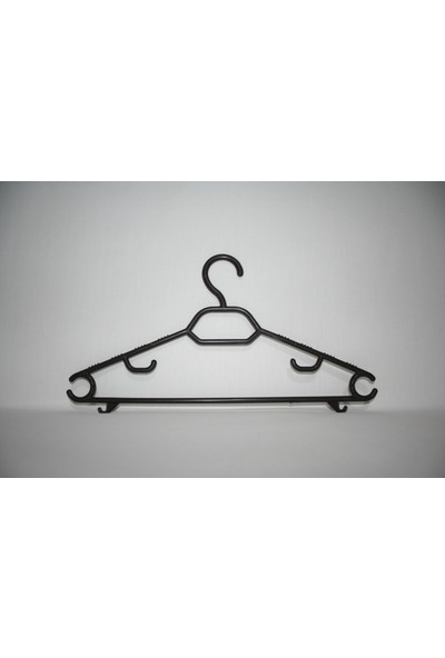 Eliz Plastik Tırtıklı Kenar Kıyafet Askısı 6'lı