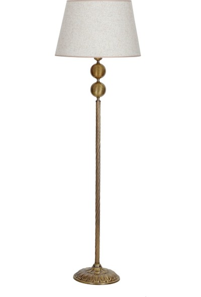 Vinner Beta Eskitme Kaplama Çift Küre Metal Lambader - Beyaz Kırçıl Vinner Beta Eskitme Kaplama Çift Küre Metal Lambader - Beyaz Kırçıl