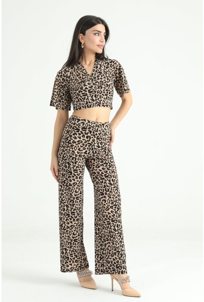 Modaplaza Kadın Leopar Desen Takım 1026 Modaplaza Kadın Leopar Desen Takım 1026