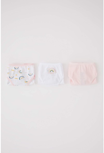 DeFacto Kız Çocuk Unicorn Baskılı Pamuklu 3'lü Slip Külot X0844A622HS DeFacto Kız Çocuk Unicorn Baskılı Pamuklu 3'lü Slip Külot X0844A622HS