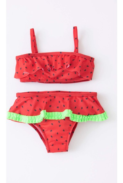 DeFacto Kız Bebek Regular Fit Karpuz Desenli Bikini Takım W8231A222SM DeFacto Kız Bebek Regular Fit Karpuz Desenli Bikini Takım W8231A222SM