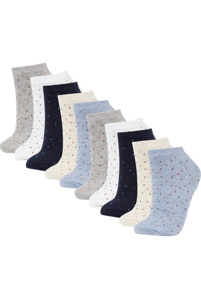 DeFacto Kadın Pamuklu 10'lu Kısa Çorap X8601AZNS DeFacto Kadın Pamuklu 10'lu Kısa Çorap X8601AZNS