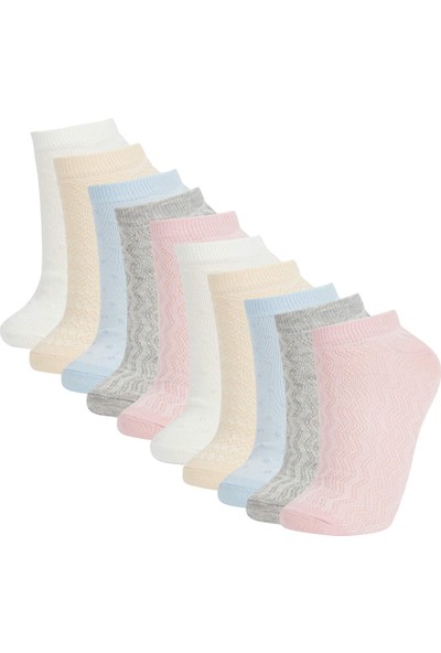 DeFacto Kadın Pamuklu 10'lu Kısa Çorap X8623AZNS DeFacto Kadın Pamuklu 10'lu Kısa Çorap X8623AZNS